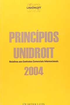 Princípios Unidroit 2004 PDF Villela João Baptista